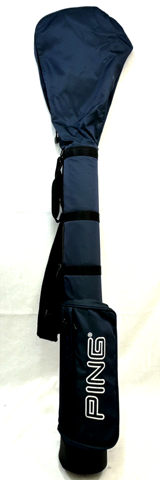 Vintage PING Sunday Carry Pencil Blue Golf Bag Single Strap with Hood ...