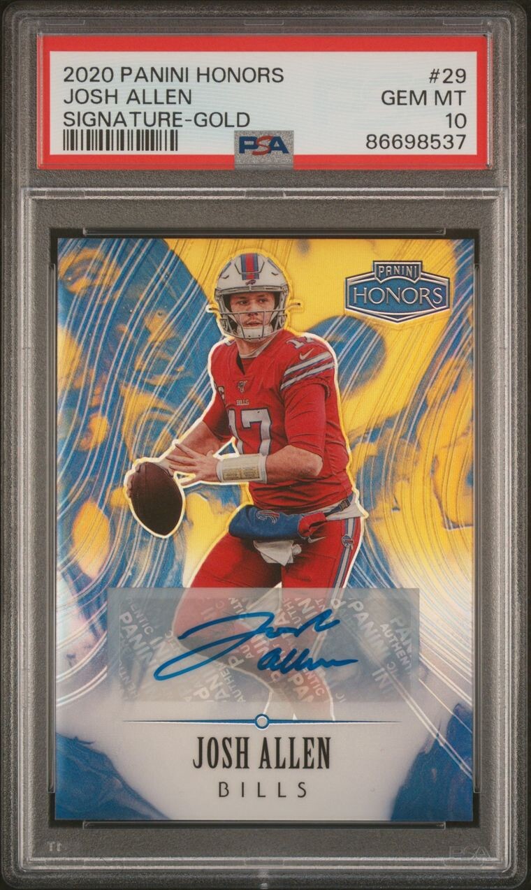 2020 Panini Honors - Gold Signatures #29 Josh Allen /2 (AU) for sale ...