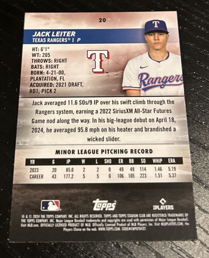 2024 Topps Stadium Club Al Leiter Rookie #20 | eBay