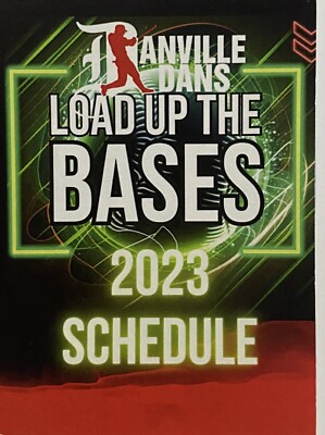 2023 DANVILLE DANS Schedule ⚾️ Cool Minor Baseball Sked ⚾️ NEW‼️ | eBay