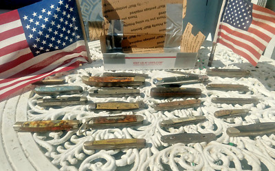 Vintage Pocket Knife Lot Case Tested, Johnston USA, Frank Buster 20 pcs ...