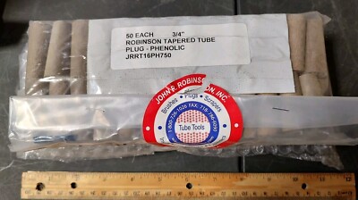 NEW Lot of 50 John R. Robinson JRRT16PH750 Tapered Phenolic Tube Plug 3 ...