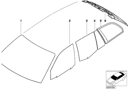 BMW Genuine Windscreen E46 3 Series Sedan Green w/ Rain Sensor ...