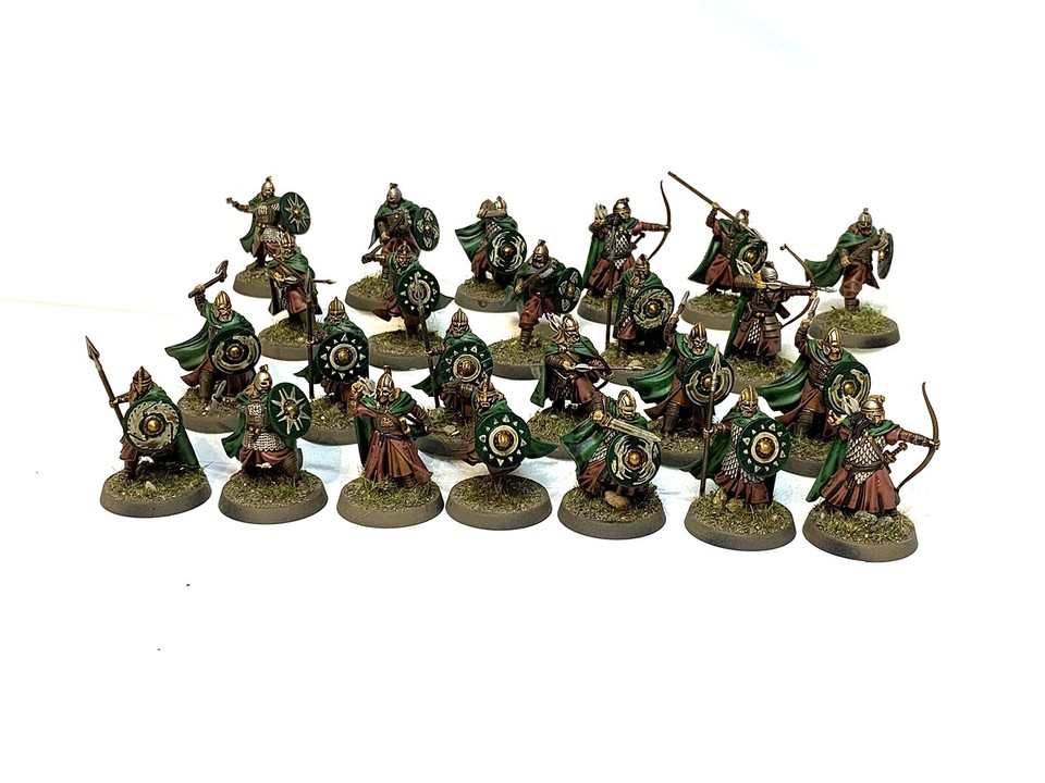 NEW ROHAN WARRIORS ARMY! 24 lord of the rings warhammer HOBBIT 28mm ...