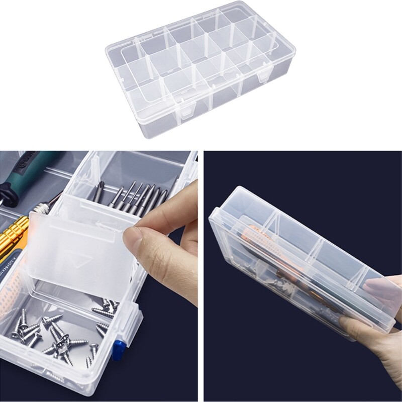 15/28/36 Grids Transparent Plastic Grid Box Storage Organizer Display ...