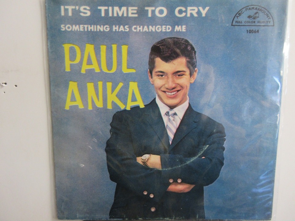 💥 ' PAUL ANKA ' HIT 45 + PICTURE SLEEVE [ IT'S TIME TO CRY ] 1959 ! 💥 ...