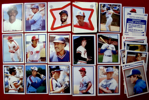 1983 TOPPS BASEBALL STICKERS - LOT of 54 - Nr mt/mt - ROSE, FRANCONA ...