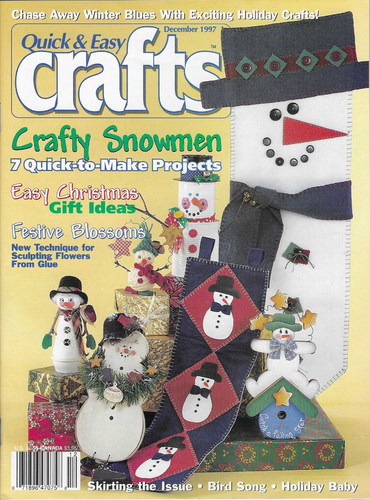 Quick And Easy Crafts Magazine Dec 1997 Crafty Snowmen Holiday Baby ...