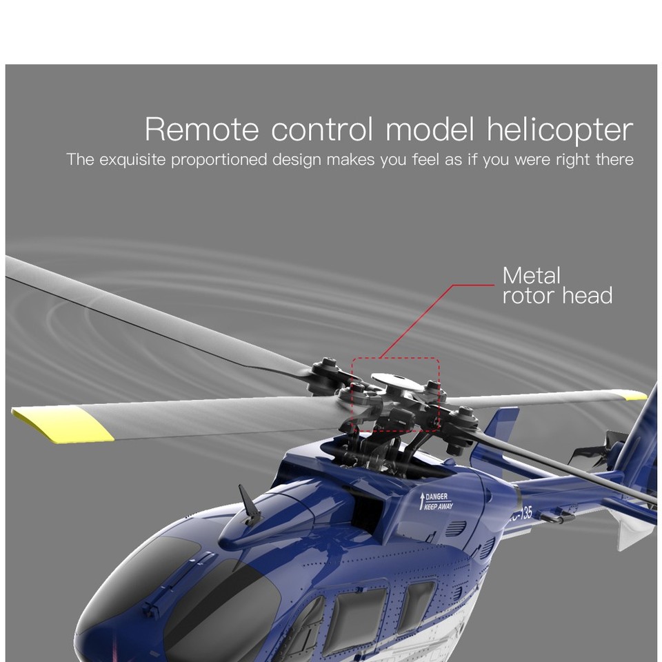 RC ERA C187 (EC135) RC RTF Helicopter 4CH 6-Axis Gyro Barometer ...