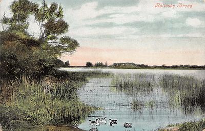 ROLLESBY BROAD NORFOLK UK POSTCARD 1907 PSTMK | eBay