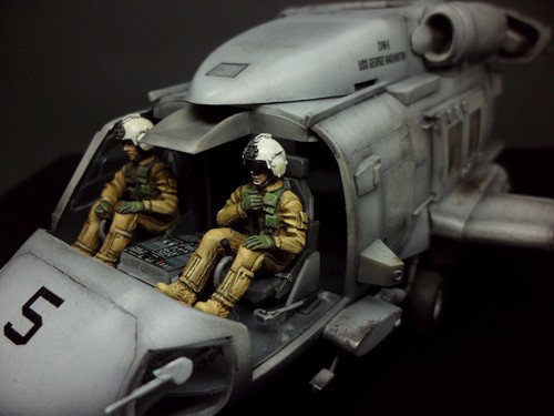 DiVision miniature 1/48 US Helicopter Pilot Crew set Figure Model Kit # ...
