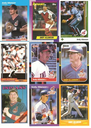 18 CARD ANDY ALLANSON BASEBALL CARD LOT 424 | eBay