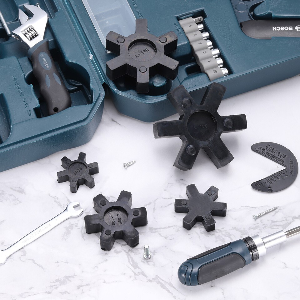 2pcs L150 Jaw Coupling Insert NBR Rubber L-Jaw Coupler Set, Black | eBay