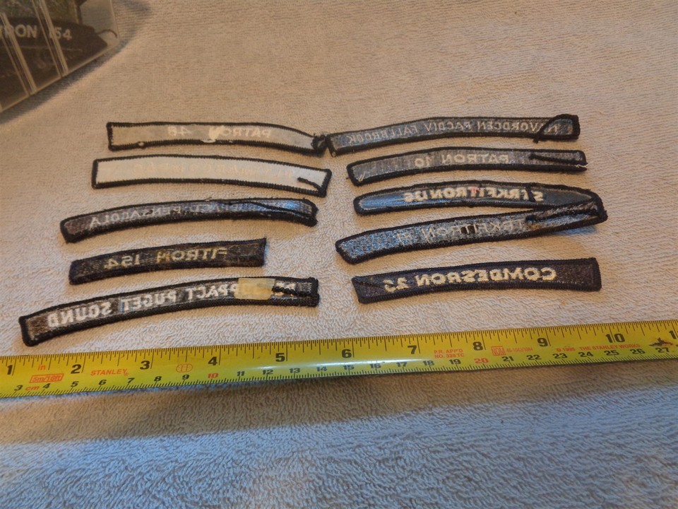 Ten (10) Different Navy Tabs or Rockers (BOX KIWI BAG#CT1) | eBay