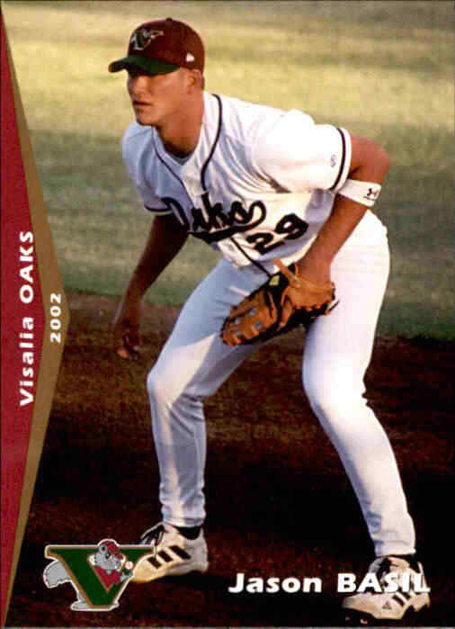 2002 Visalia Oaks Grandstand #3 Jason Basil Cincinnati Ohio OH Baseball ...