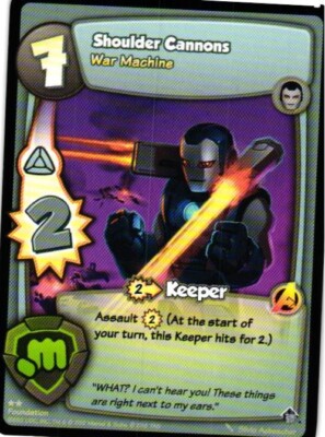 2012 UPPER DECK MARVEL SUPER HERO SQUAD TCG WAR MACHINE SHOULDER ...
