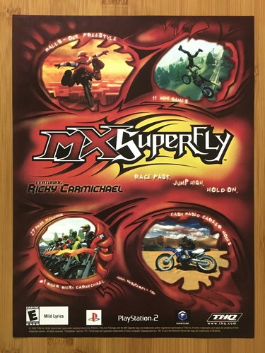 MX Superfly ft Ricky Carmichael PS2 Gamecube 2002 Print Ad/Poster ...