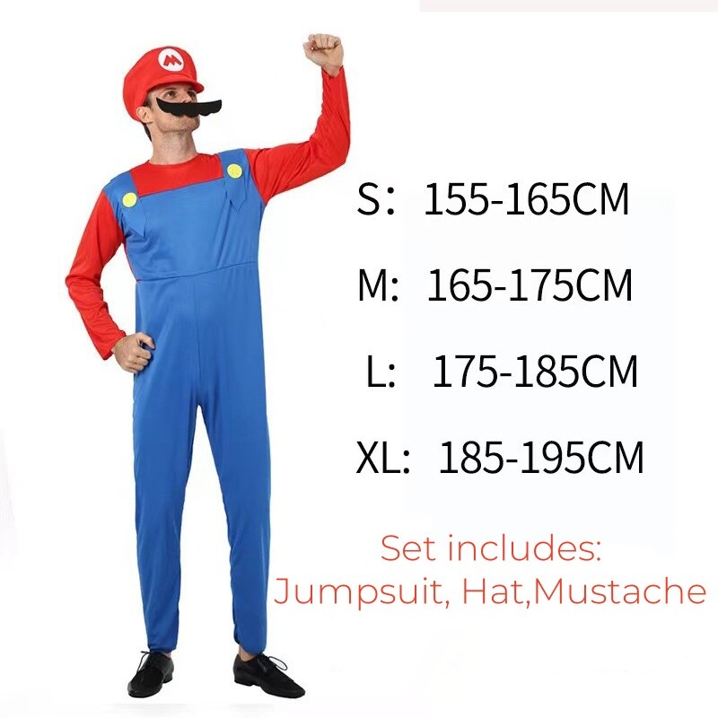 Super Mario Family Costume Cosplay Party Fancy Dress Brothers Suits ...