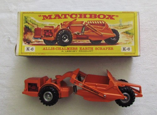 Matchbox Allis Chalmers Earth Scraper lesney king size K-6 | eBay
