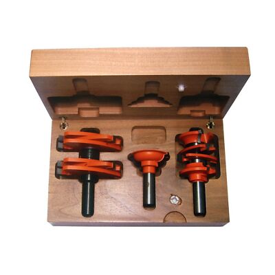 CMT 800.527.11 3-Piece Entry & Interior Door Router Bit Set in Hardwood ...