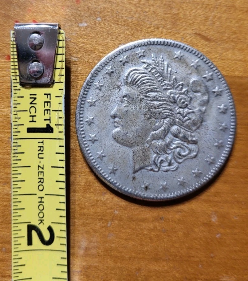 NO SILVER One Troy Ounce Silver Trade Unit Morgan Dollar Large EXAMPLE ...