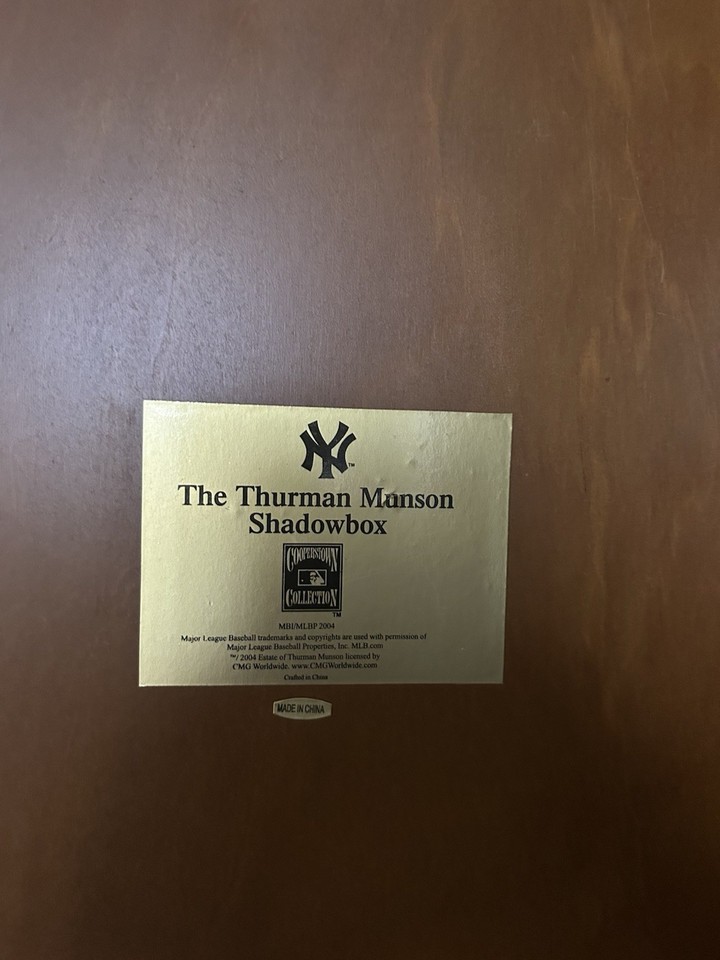 Thurman Munson Yankees 50th Anniversary Shadow Box | eBay