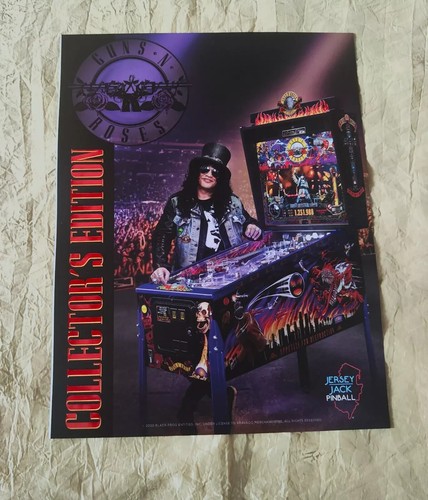 GUNS & ROSES CE COLLECTOR EDITION JERSEY JACK PINBALL FLYER | eBay