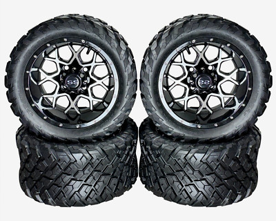 12" Deep Dish Golf Cart Wheels & Tires 20x10-12 All Terrain EZGO/YMH ...