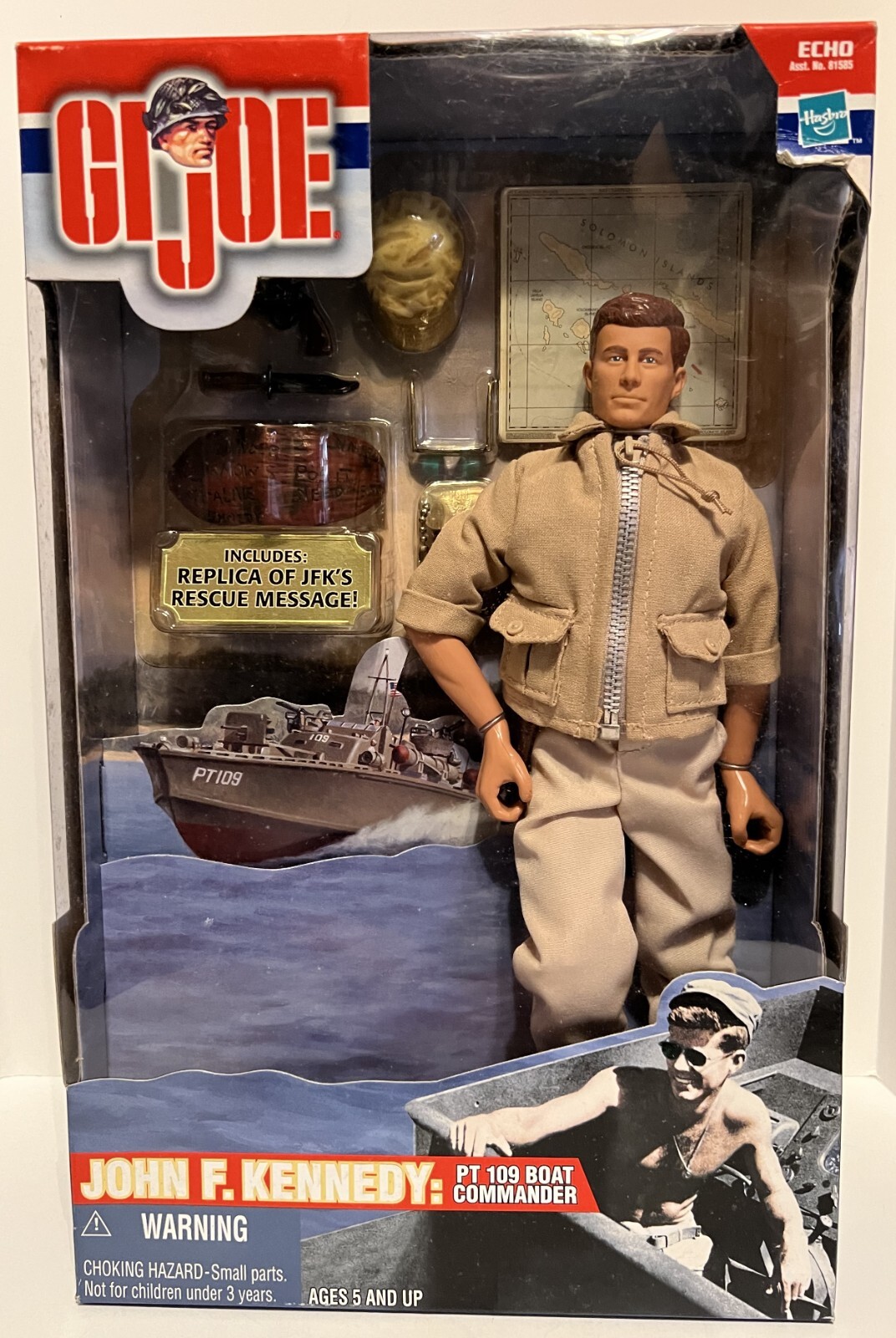 2000 Hasbro GI Joe - JOHN F KENNEDY - WWII PT 109 Boat Commander - NIB ...