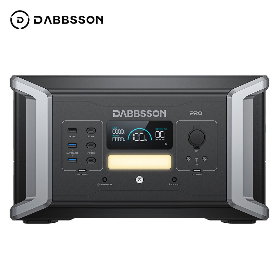 Dabbsson 2000W Portable Power Station 1024Wh Solar Generator w/120W ...