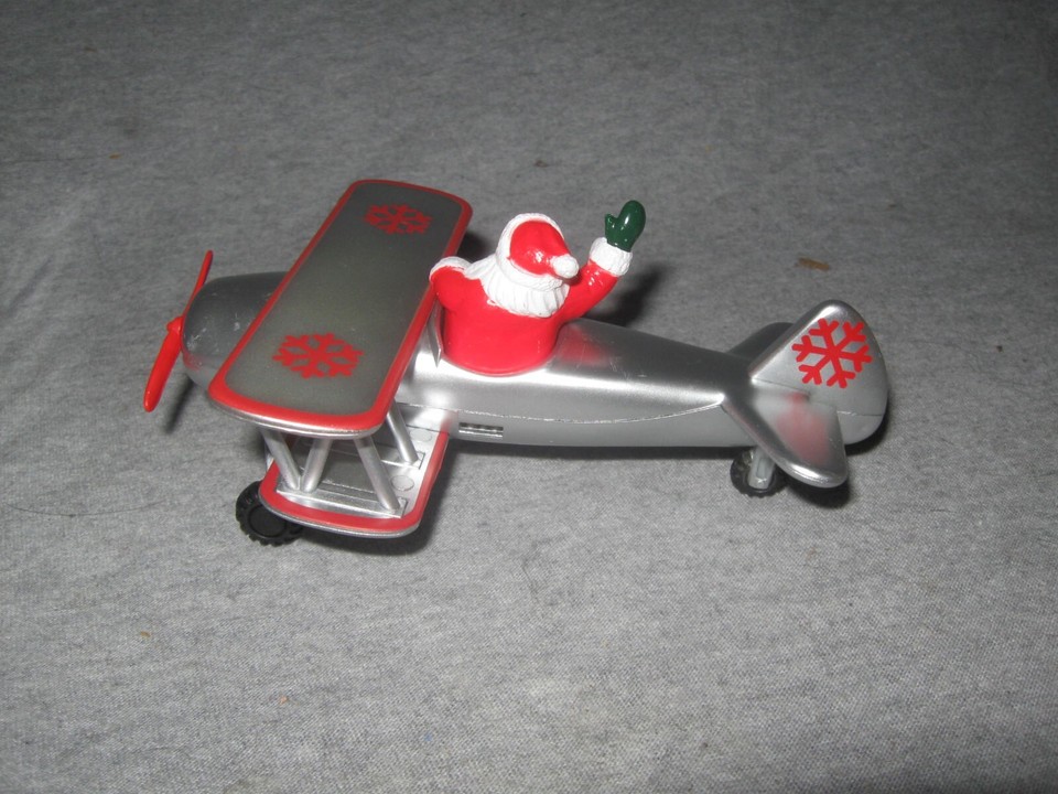 NEW Mr Christmas Santa's Biplane Illuminated Animated Star Tree Topper ...