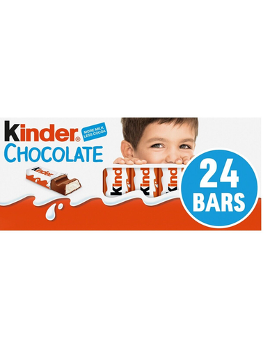 Pack of 2 x Kinder Milk Chocolate Fun Size Treat Snack Bars Multipack ...