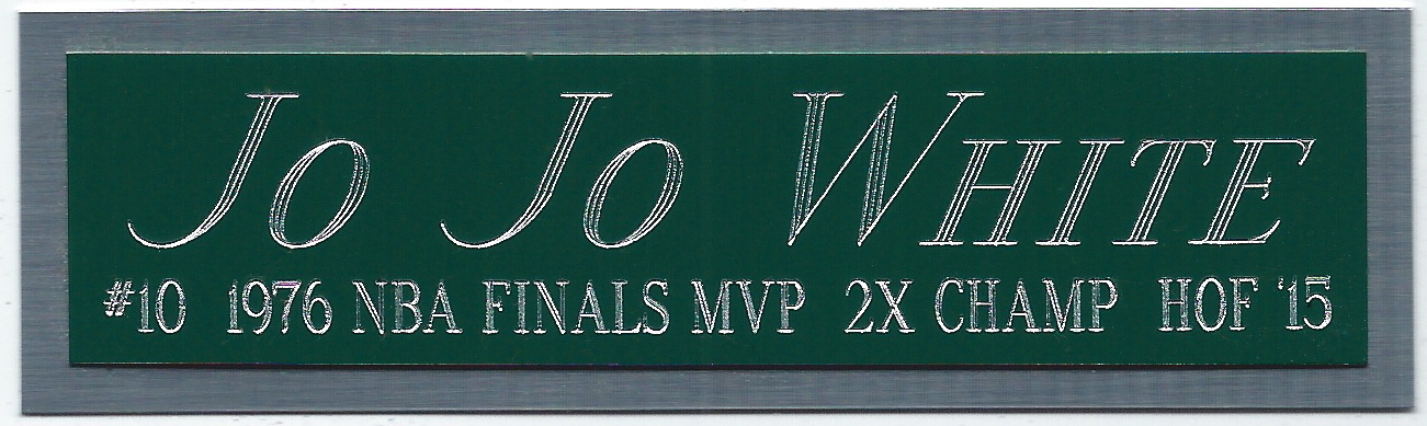 JO JO WHITE CELTICS NAMEPLATE AUTOGRAPHED SIGNED BASKETBALL-JERSEY ...