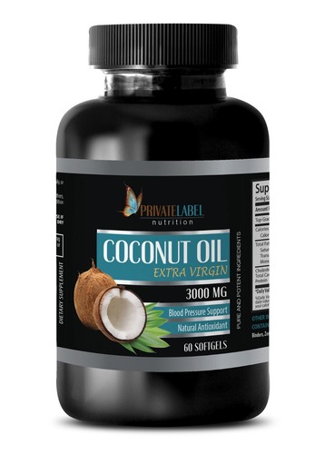 Coconut oil pills - EXTRA VIRGIN COCONUT OIL - Antioxidant powder - 1 ...