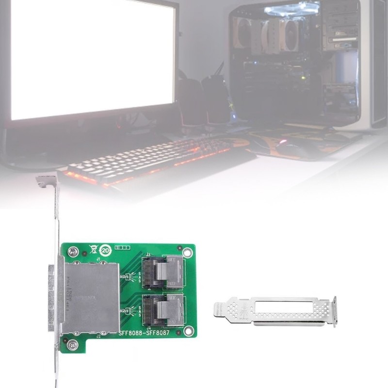 SFF 8088 To SFF 8087 Double Port Adapter With PCI Bracket For Server ...