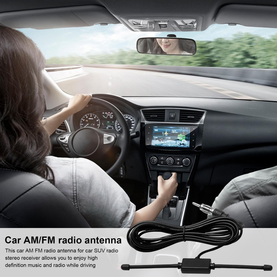 Car Interior Hidden Amplified Antenna Electronic Stereo AM/FM Radio ...