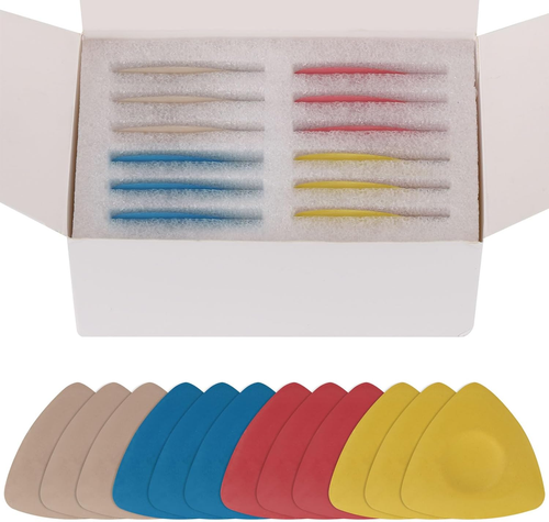 12Pcs Triangle Sewing Chalk for Fabric，4 Color Tailors Chalk for Sewing ...