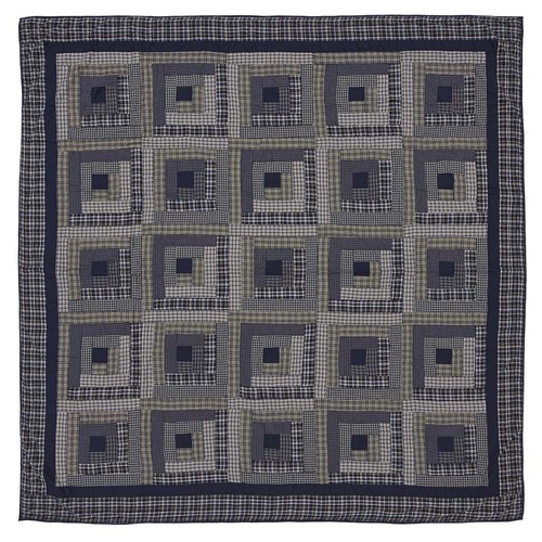 VHC Brands Rustic Luxury King Quilt Blue Patchwork Columbus Cotton ...