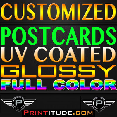 1000 POSTCARDS 5"x5" FULL COLOR GLOSSY 2 SIDED 5X5 CUSTOM PRINTING ...