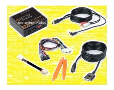 Toyota radio iPod interface +3.5mm aux audio input adapter cable. Text ...