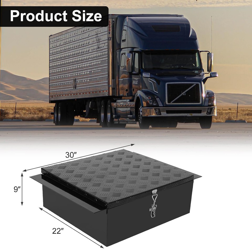 30"X22"X9" Heay Duty Semi Truck Frame Rails Tool Box Storage w ...
