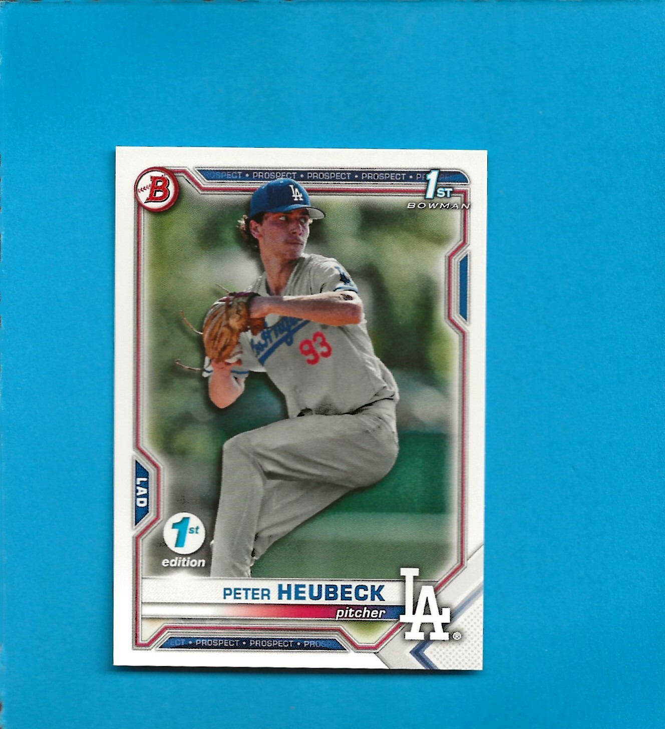 2021 Bowman 1st Edition Peter Heubeck BD-146 Los Angeles Dodgers | eBay