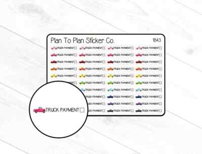 1843~~Truck Payment Planner Stickers. | eBay