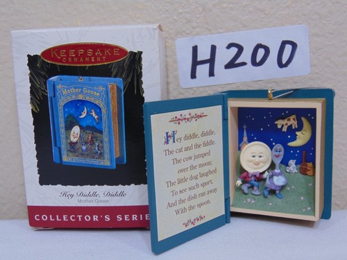HALLMARK KEEPSAKE CHRISTMAS ORNAMENT IN BOX MOTHER GOOSE HEY DIDDLE ...