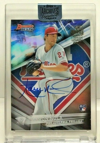 Aaron Nola 2018 Topps Archives Signature Series '16 Bowman Best ...