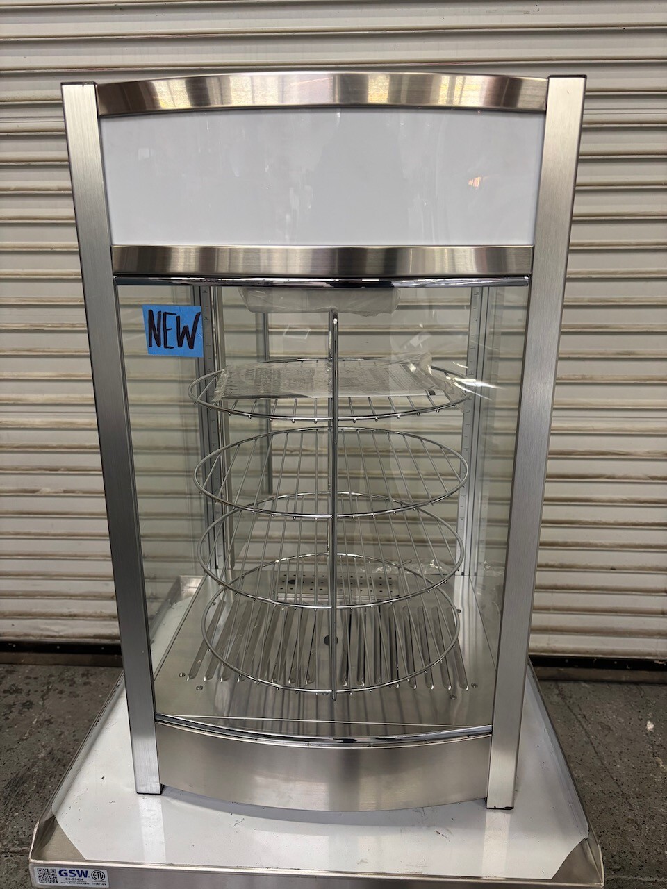 Heated Pizza Glass Display Cabinet Case Winco EDM-2 NSF 120V Counter ...