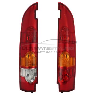 Renault Kangoo Rear Light 2003-2008 Twin Door Tail Lamp Lens Pair Left ...