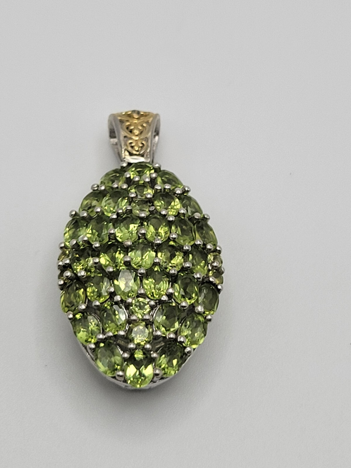 Chuck Clemency STS Sterling Silver Peridot Green Gemstone Pendant | eBay