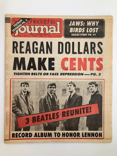 Philadelphia Journal Tabloid February 6 1981 Vol 4 #52 3 of The Beatles ...