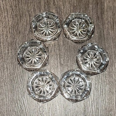 Set of 6 Vintage Glass Open Salt Cellars Salt Dips Cups | eBay